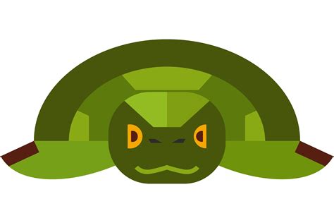 Green Sea Turtle Front View Multicolore Graphic By Pchvector · Creative Fabrica