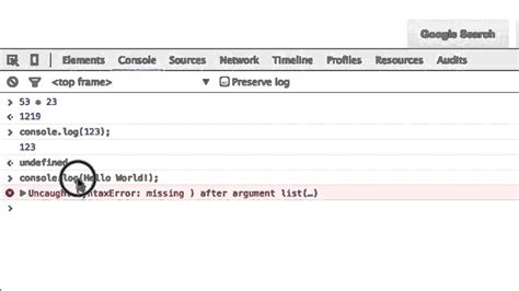 Intro To Javascript 1 5 Hello World Using The Javascript Console