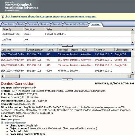 The Hunt For Signatures ISA Firewall Filter Part IM Blocking