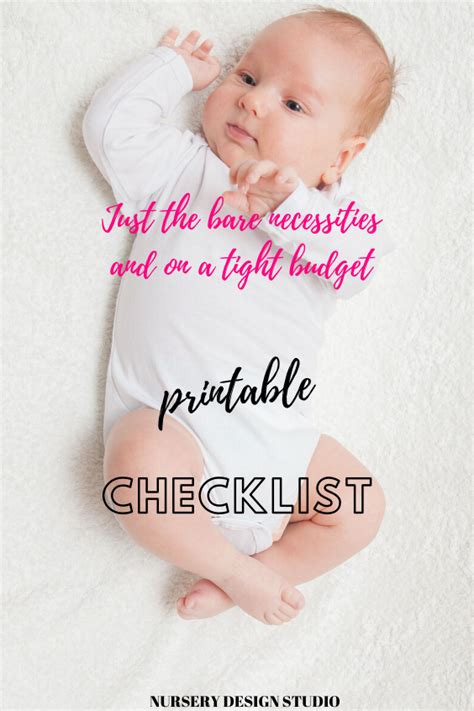 MINIMALIST BABY REGISTRY CHECKLIST WITH JUST THE BARE NECESSITIES