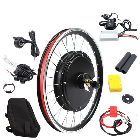 20′ Electric Bike Conversion Kit 48v 1000w E Bike Front Wheel Led