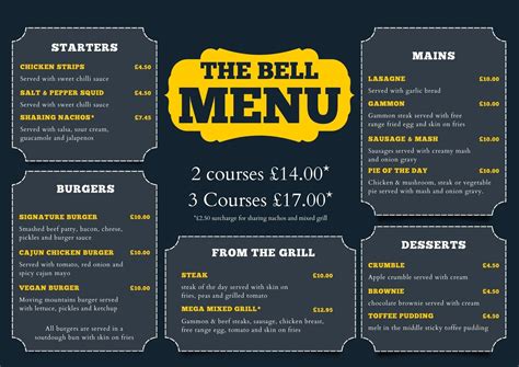 Menu — The Bell