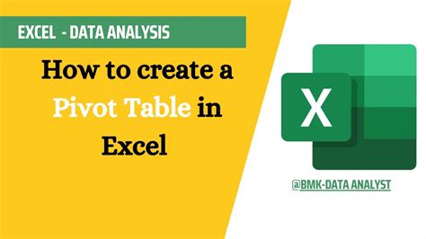 How To Create A Pivot Table In Excel Analyze Data Using Pivot Table Excel Tips And Tricks