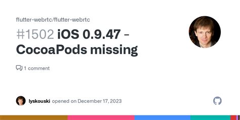Ios 0947 Cocoapods Missing · Issue 1502 · Flutter Webrtcflutter