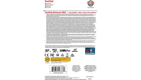 Sandisk Extreme Pro Micro Sdxc Uhs I U3 A2 V30 Memory Card And Adapter