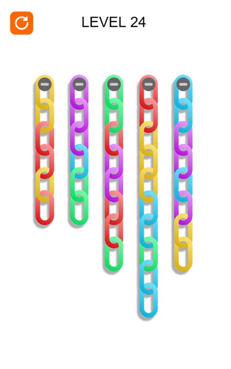 Play Chain Color Sort Game Free Online Colored Chain Link Sorting