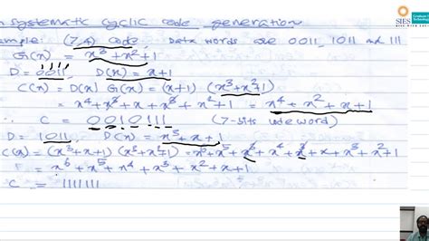 Cyclic Code By Prof Biju Balakrishnan Youtube