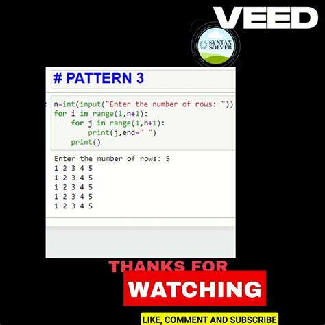 Python Pattern 3 Pythonprogramming Amazing Pattern Python Shorts