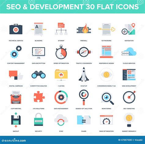 Seo And Development Stock Illustration Illustration Of Network 47007500