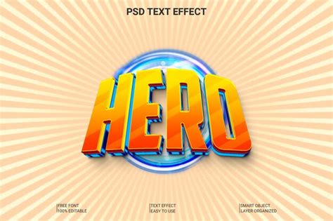 Premium Psd Hero Editable 3d Text Effect