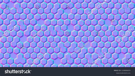 Normal Map Uneven Honeycomb Simple Seamless Stock Illustration
