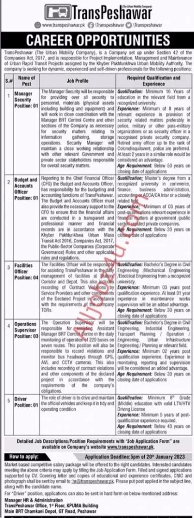 Security Manager Job At Brt Transpeshawar Alljobz4u