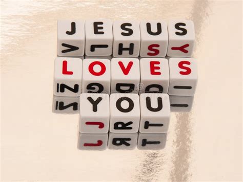 Jesus Loves You Symbol Concept Words `jesus Loves You` On Wooden