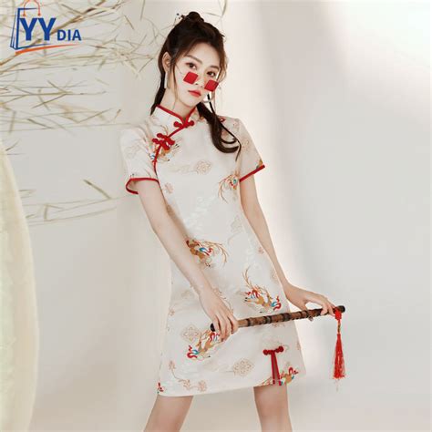 Yydia Cheongsam For Women Modern Dinner Dress Chinese New Year Cheongsam Nr