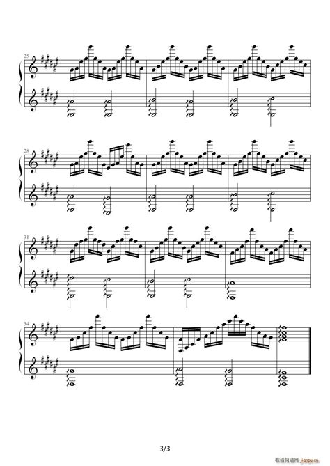 练习曲no2 降g调 歌谱简谱网