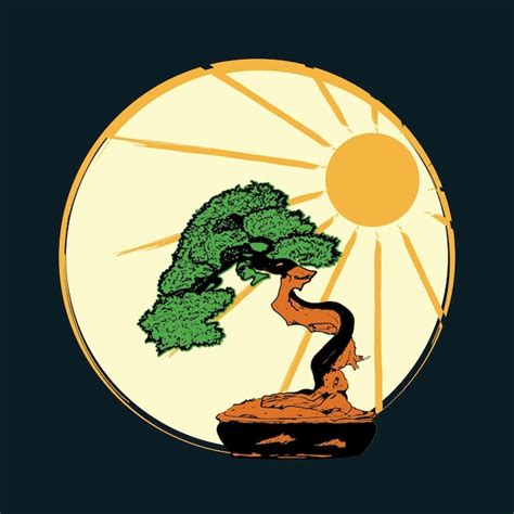 Premium Vector Beautiful Bonsai Tree Illustration