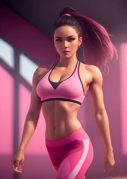 Premium Ai Image Beautiful Fitness Woman With Perfect Body In Shape