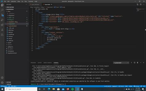 Django Girl Tutorial Template Extending Stack Overflow