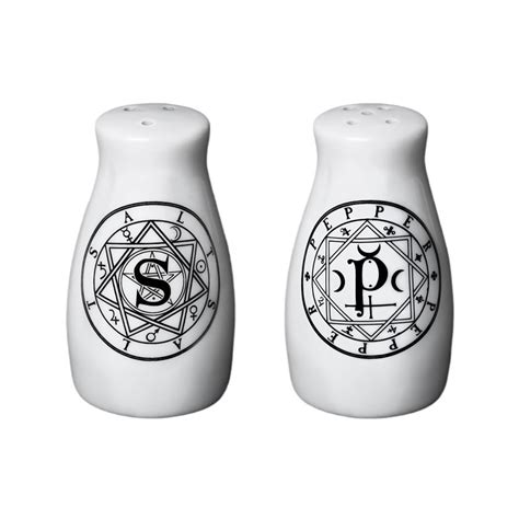 S And P Salt And Pepper Set Gothic Kitchenware Alchemy Alchemy Of England
