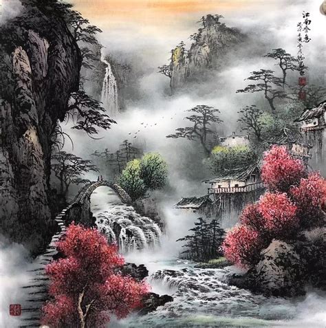 龙宽山水画欣赏群博书画院 站酷zcool