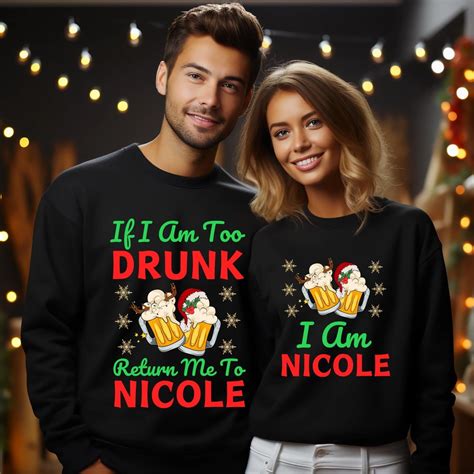 Personalized Couple Matching Christmas Sweatshirt Funny Christmas