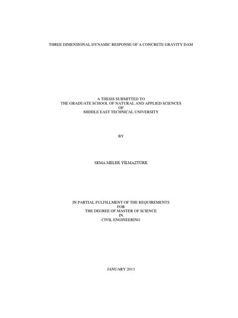 Three Dimensional Dynamic Response Of A Concrete Gravity Dam Pdf