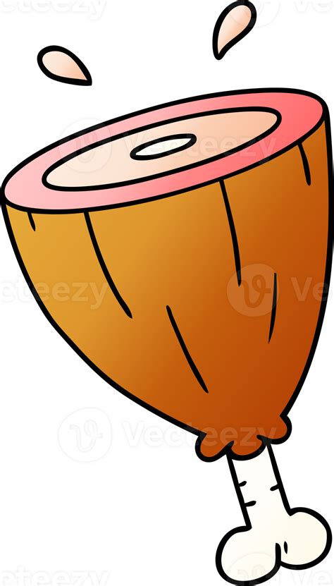 Gradient Cartoon Doodle Of A Joint Of Ham 45279375 Png