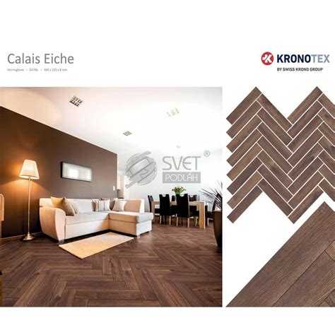 Laminátová podlaha KRONOTEX HERRINGBONE D4766 CALAIS OAK A B SVET