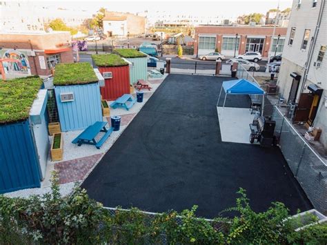 Container Village Opens In Jersey City Shipping Container Shipping