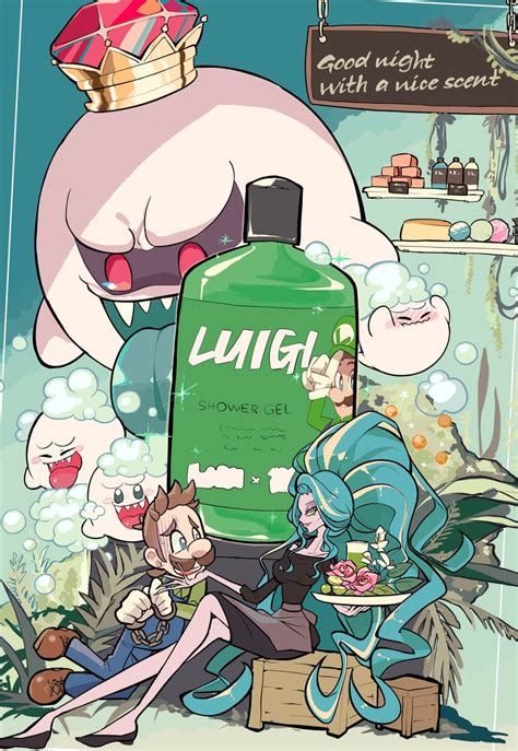 Luigi Boo King Boo And Hellen Gravely Mario And 2 More Drawn By