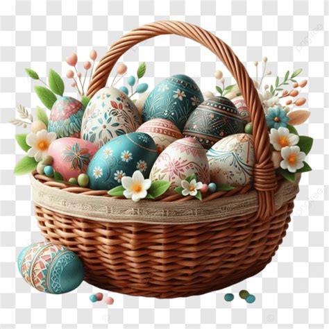 3d 손으로 칠한 부활절 달걀로 가득 찬 고리버들 바구니 3차원 A 고리버들 바구니 Png 일러스트 및 이미지 에 대한 무료 다운로드 Pngtree