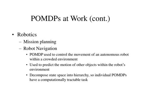 Ppt What Are Partially Observable Markov Decision Processes Powerpoint Presentation Id 3412734