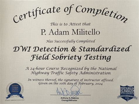 Field Sobriety Tests Militello Law Firm