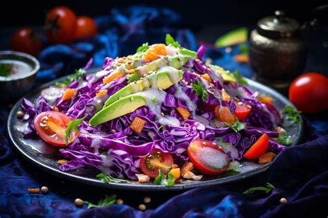 Premium Photo Vibrant Vegan Salads