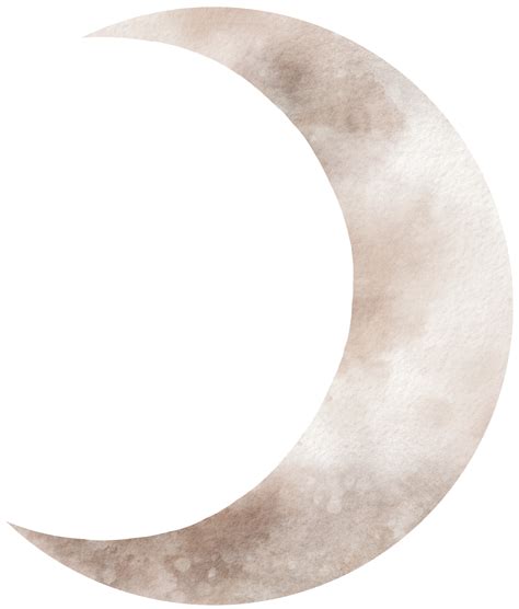 Watercolor Crescent Moon 22991901 Png