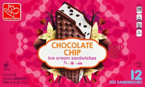 Harris Teeter™ Chocolate Chip Ice Cream Sandwiches 12 Ct Harris Teeter
