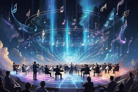 symphony of code and sound premium ai generated image