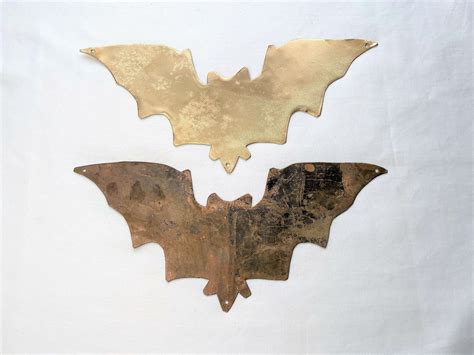 Bat Shapes In Rustic And Bright Gold Metal Shapes For Etsy