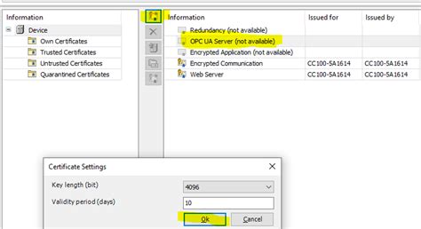opc ua certificates codesys wago automation community