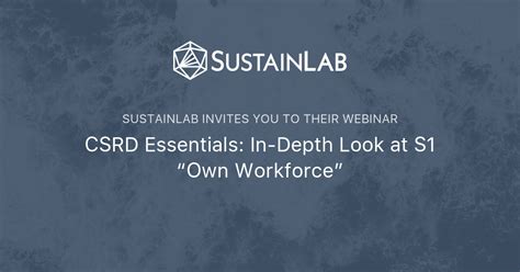 Csrd Essentials In Depth Look At S1 “own Workforce” Sustainlab