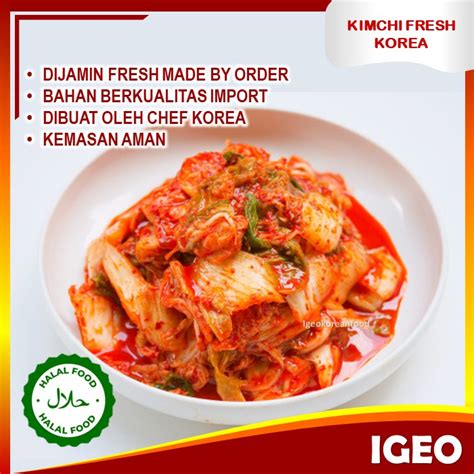 Jual Kimchi Sawi Fresh 200gr Asli Korea Lezat Halal Shopee Indonesia