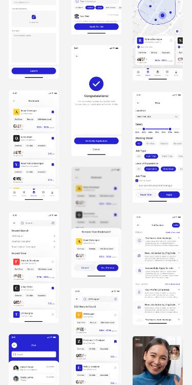 job finder app ui design app ui design figma app uiux design app ui