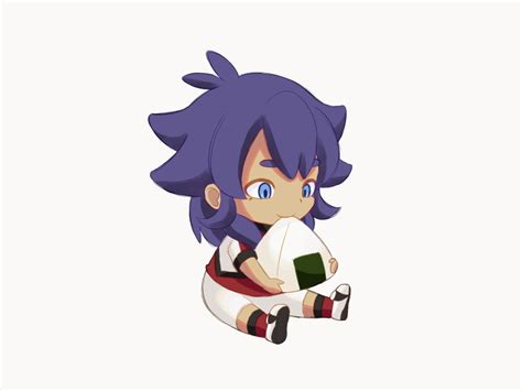 I Made This  Of Chibikishibe Nibbling A Riceball I Didnt Know Why