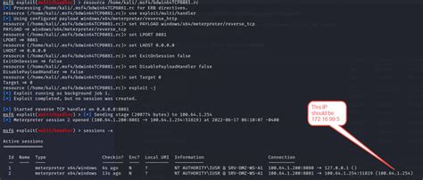 Session Is Not Displaying Target Ips Address When Using Msf6 For Msf5