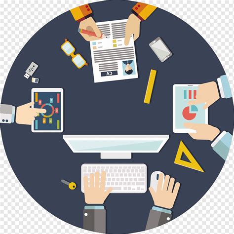 팀 워크샵 일러스트 테이블 회의 일러스트 회의실 가구 방 만화 캐릭터 Png Pngwing