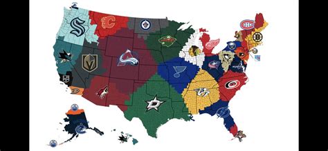 Updated Nhl Map For “if Fandom Was Based Only On Proximity To The