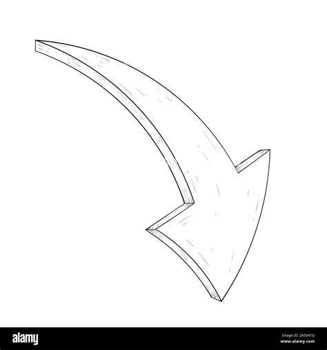 Down Arrow Hand Drawn Sketch Stock Vector Image Art Alamy
