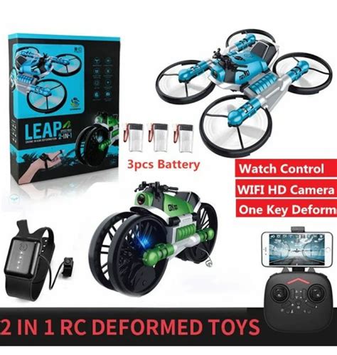 2 In 1 Rc 변형 접이식 오토바이 4k 카메라 원격 제어 항공기 Wifi Hd 드론 티몬