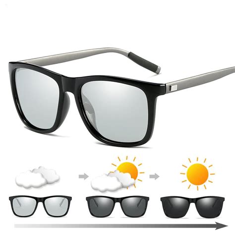 Photochromic Sunglasses Polarized Men Brand Design Driving Sun Glasses Chameleon Man Shades Male