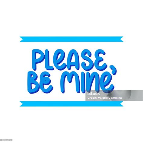 발렌타인 데이 벡터 손 레터링 견적 내하시기 바랍니다 리본과 그림자가 있는 파란색 글자 카드 엽서 배너 포스터 스티커 및 소셜 미디어를 위한 벡터 템플릿 개념에 대한 스톡